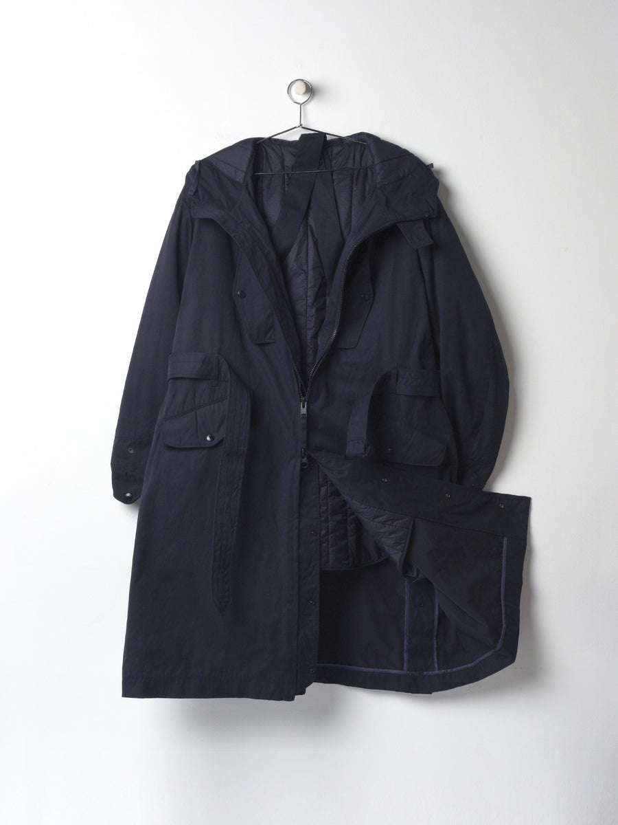 Storm Coat_A - Dk.Navy PC Coated Cloth – Blancsom