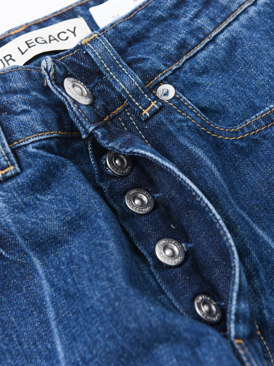 BOOT CUT_Mid Blue Crease Denim – Blancsom