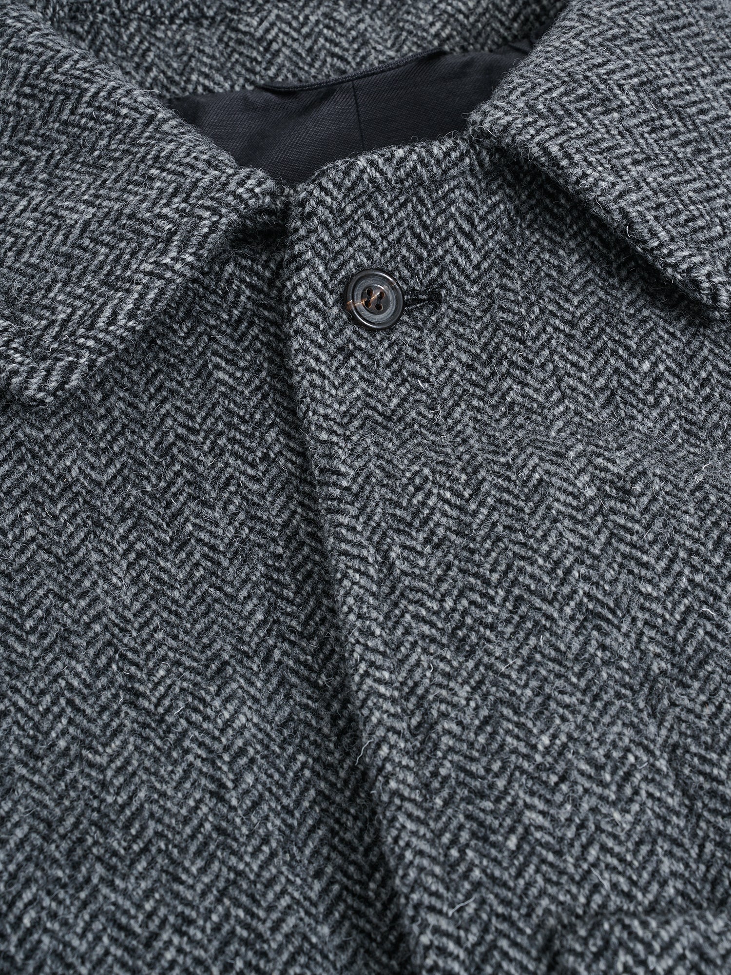 HERRINGBONE RAGLAN OVERCOAT GREY – Blancsom
